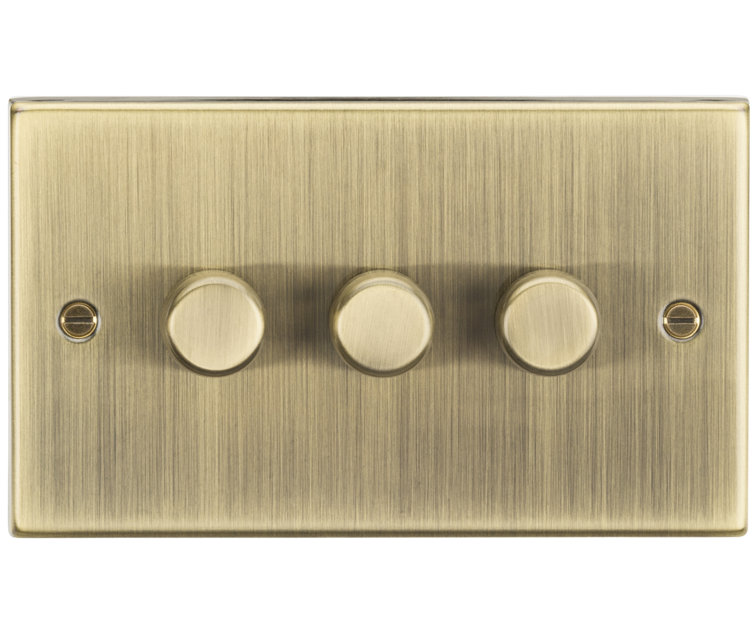 Knightsbridge 3G 2-way 10-200W (5-150W LED) trailing edge dimmer - Square Edge | Wayfair.co.uk